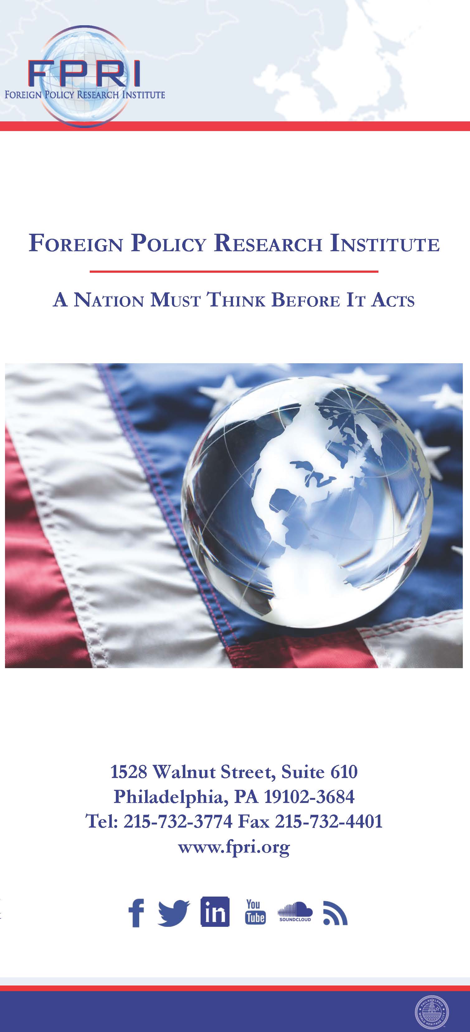 Cover Brochure - Foreign Policy Research Institute