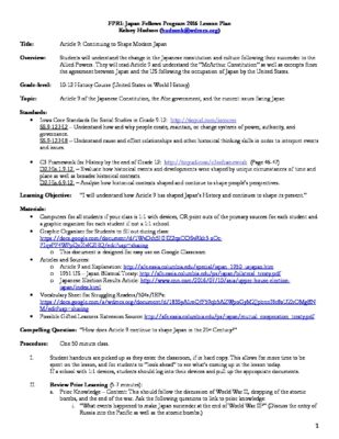 Article-9-Continuing-to-Shape-Modern-Japan-Lesson-Plan - Foreign Policy ...