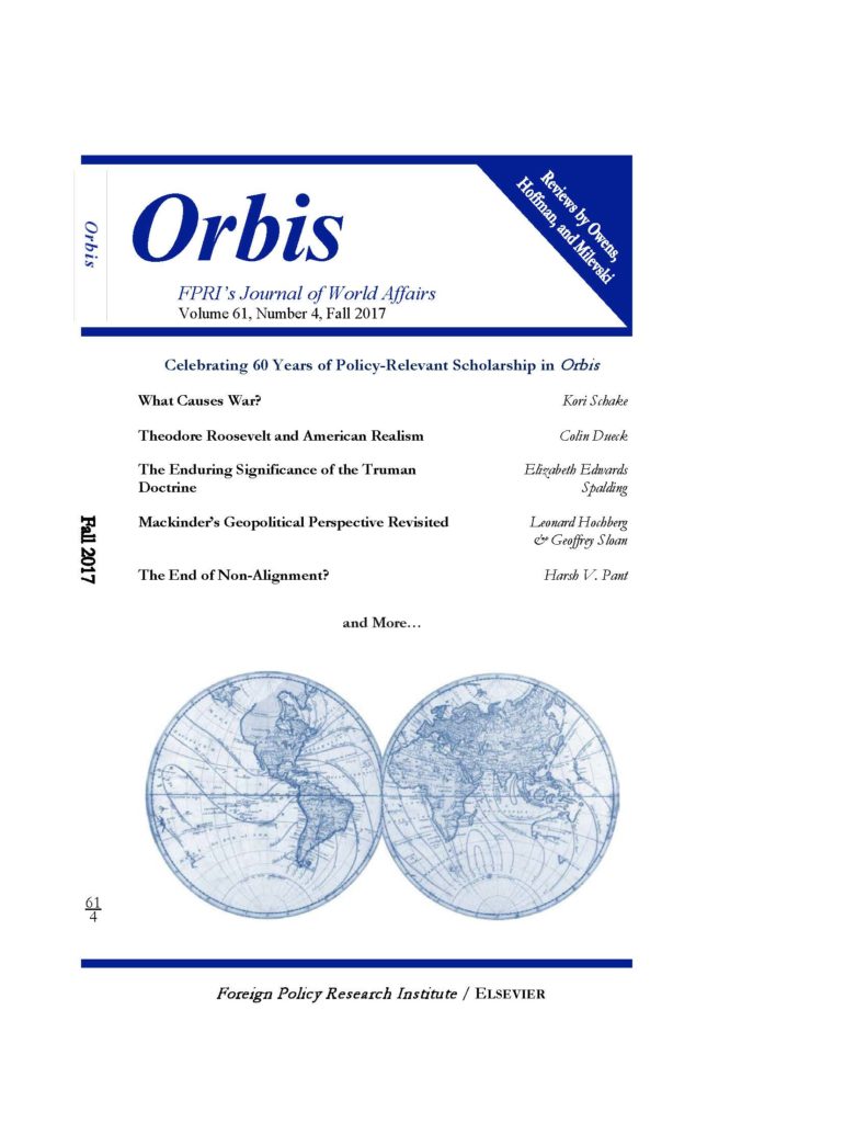 Announcing the Fall 2017 Issue of Orbis: FPRI’s Journal of World ...
