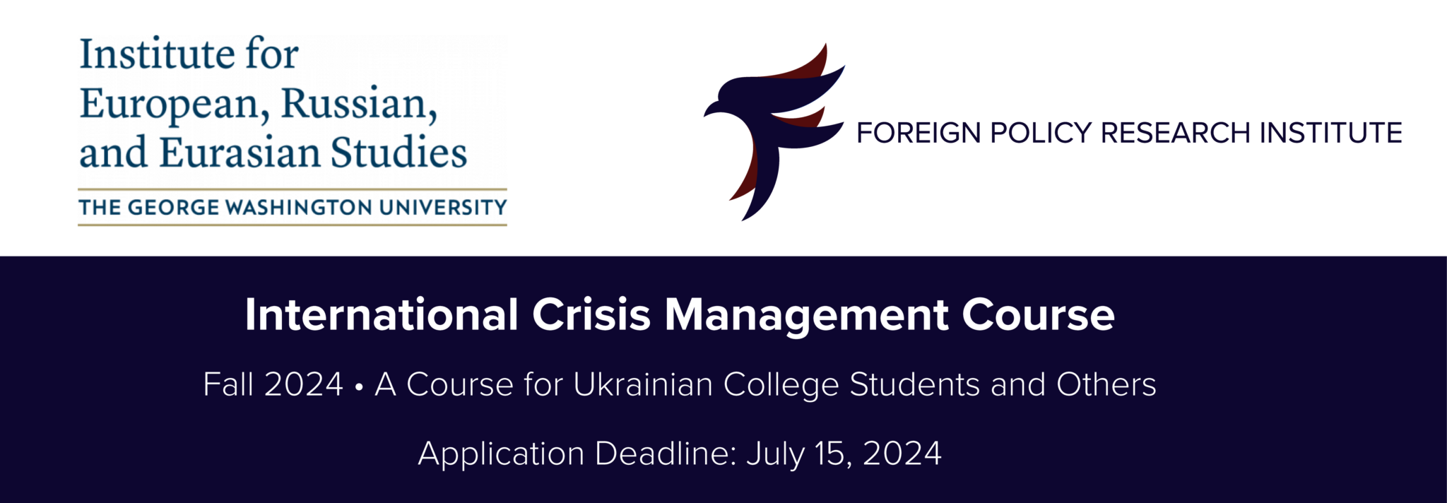 International Crisis Management Course - Fall 2024 - FPRI